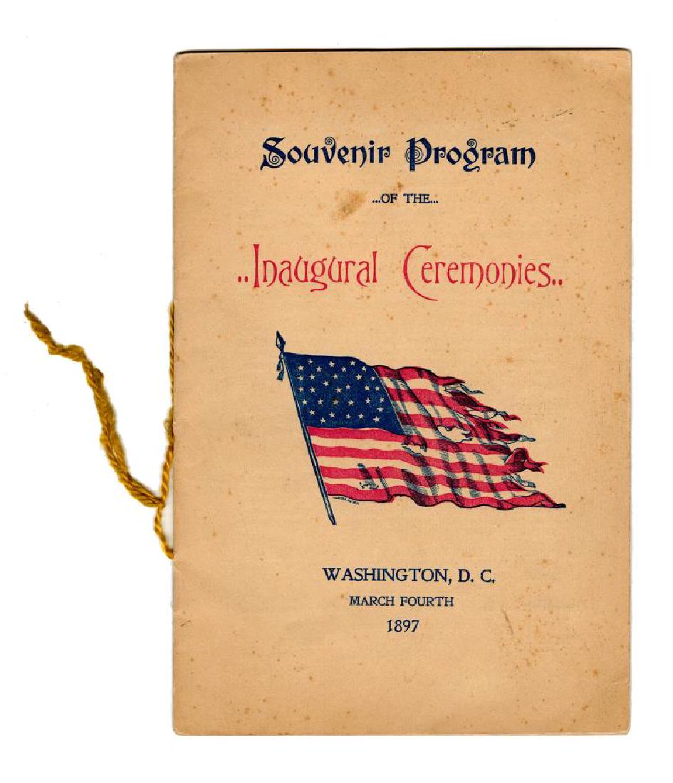President Mckinley Fascinating Inaugural Program, 1897