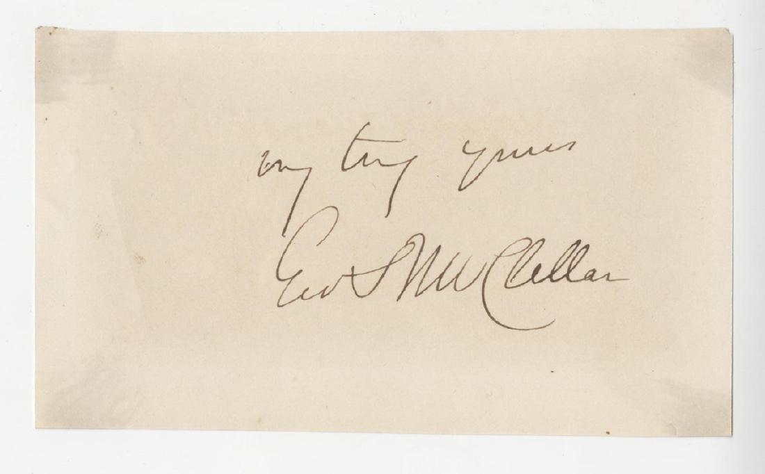 Union General George Brinton McClellan Signature