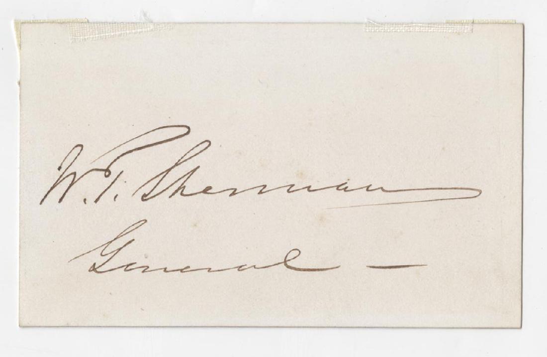 General W.T. Sherman Signature With Rank