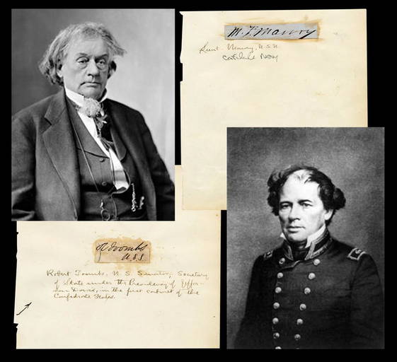 Robert A. Toombs & Matthew Fontaine Maury Signatures,