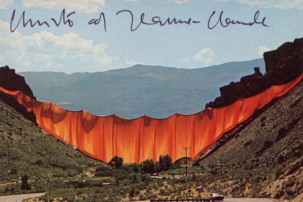 Christo & Jeanne Claude Signed "valley Curtain"