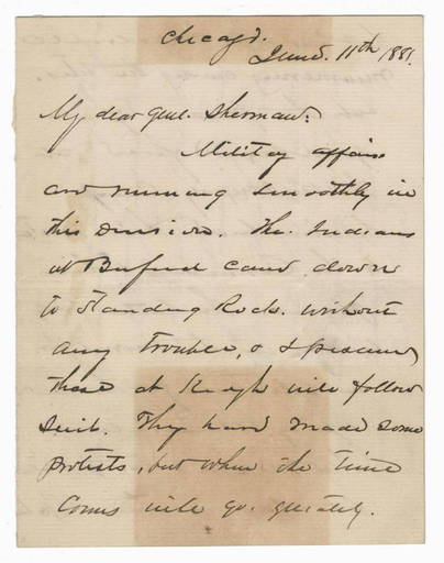 Sheridan ALS to Sherman Re: Indian Protests & Forced - Aug 19, 2020 ...