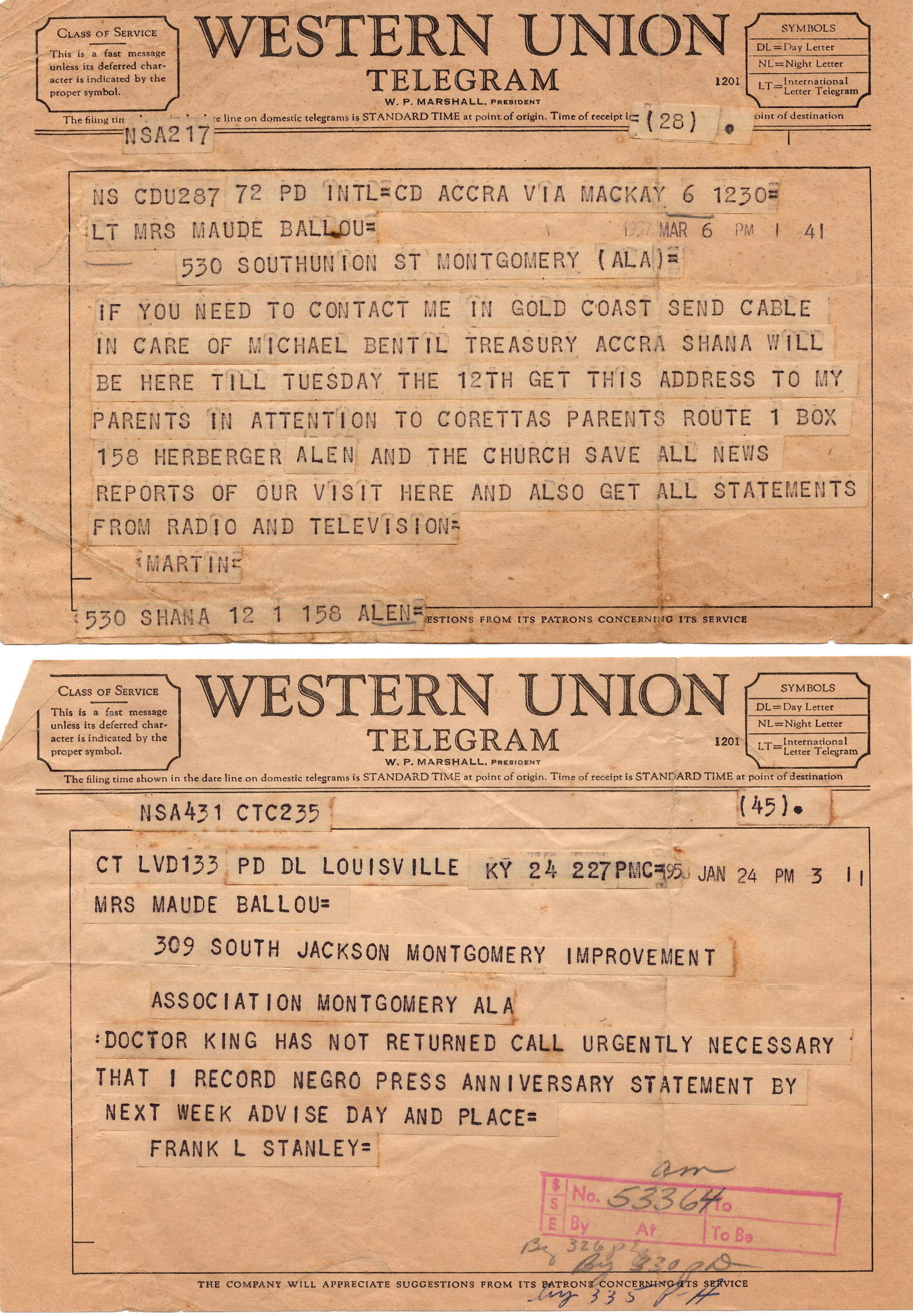 Martin Luther King Archive Of Letters And Documents