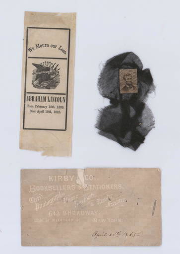 A. Lincoln Mourning Ribbon & Black Crepe Photo Worn