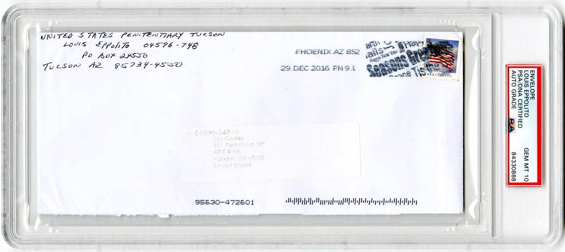 "Mafia Cop" Louis Eppolito Signed Envelope PSA/DNA - Jan 06, 2022 ...