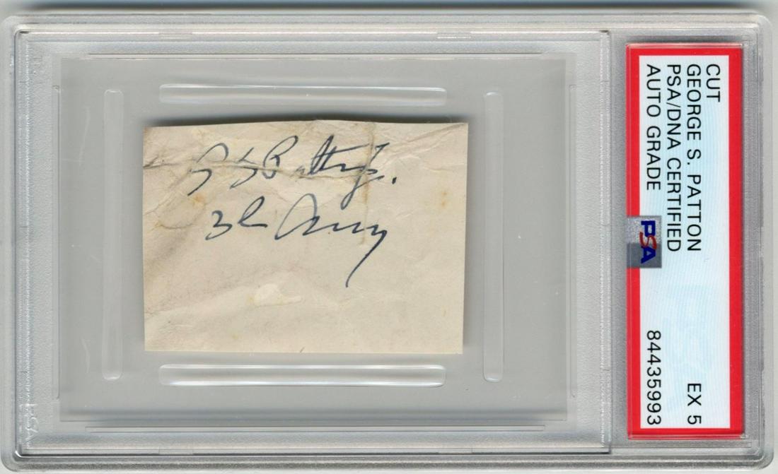 George S. Patton Jr. Cut Signature, Psa Encapsulated