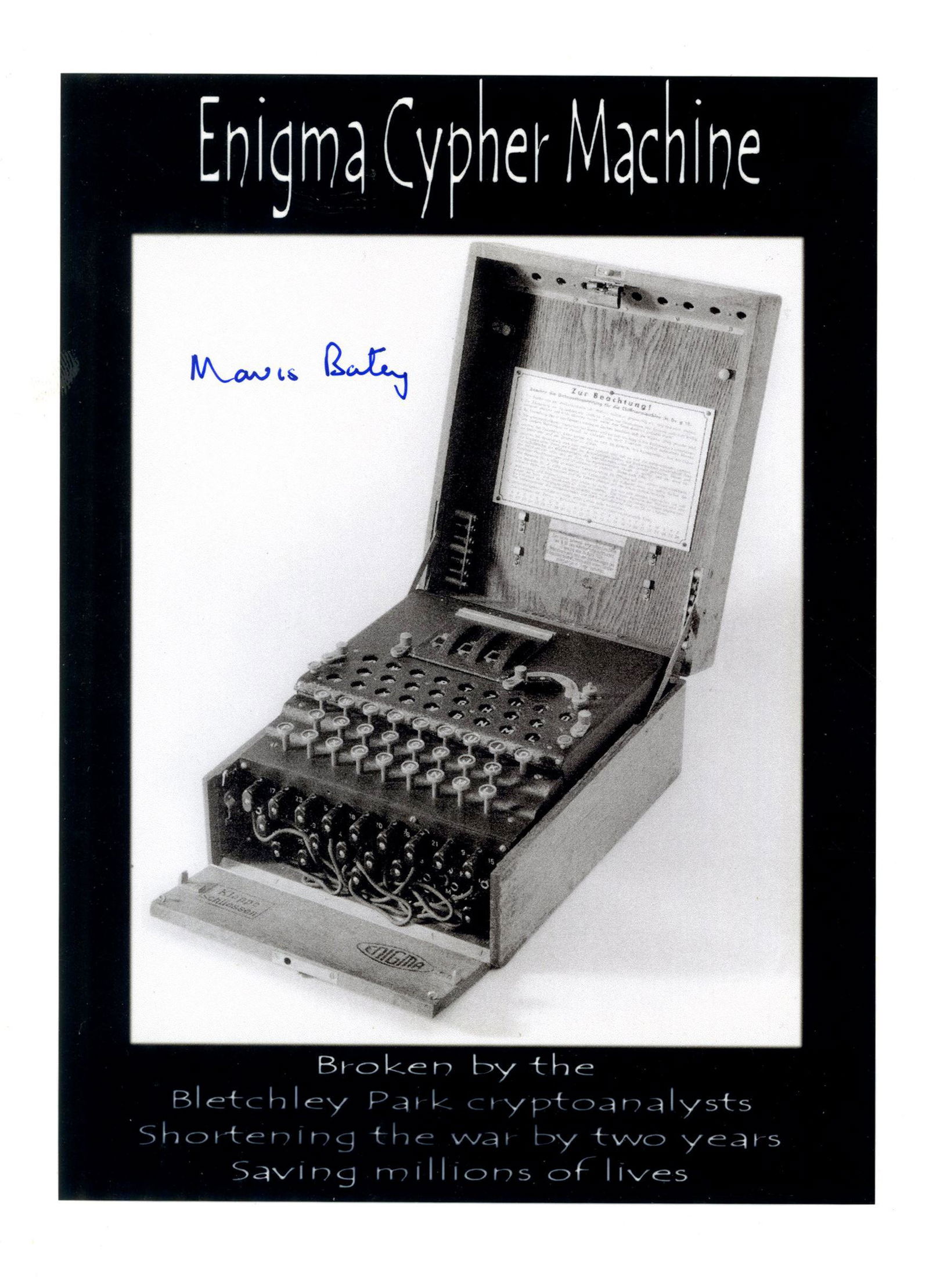 WWII Code Breaker Mavis Batey Signed Photo (#0334) on Dec 14, 2022 ...