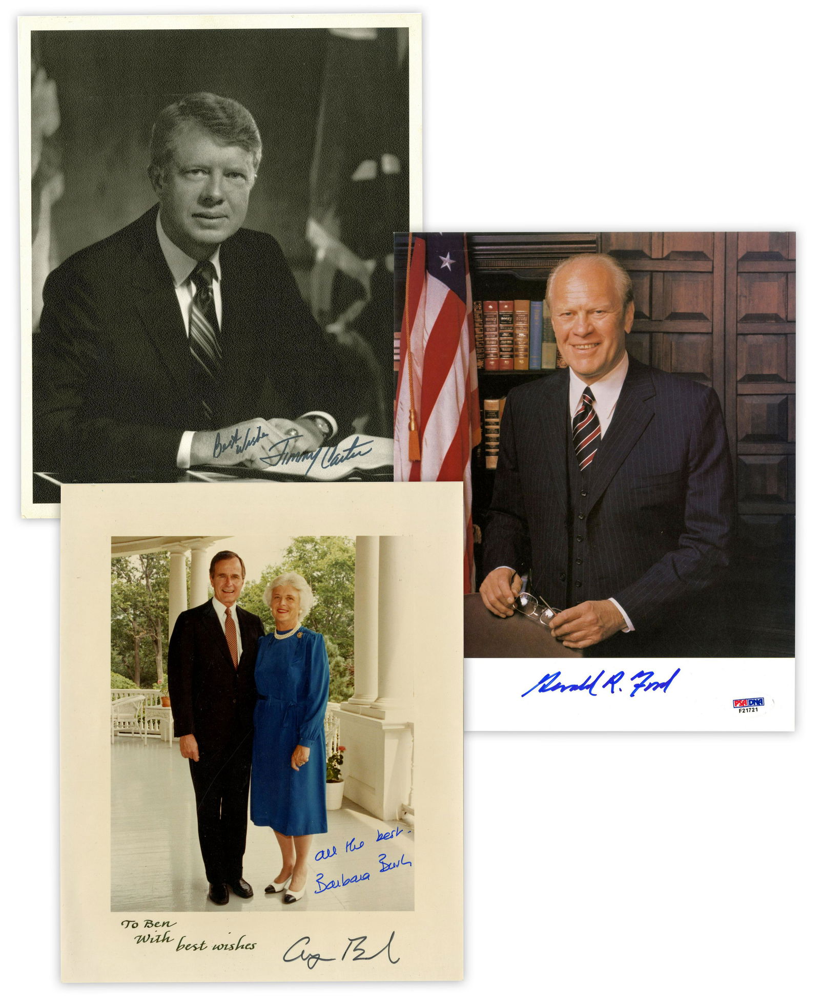 Presidential Photo Grouping: Ford, Carter, and George H.W. & Barbara ...