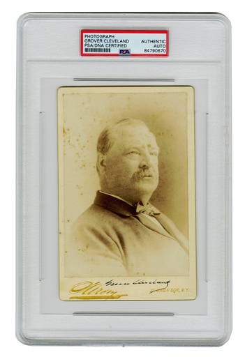 Grover Cleveland Signed Cabinet Card, Psa Authenticated