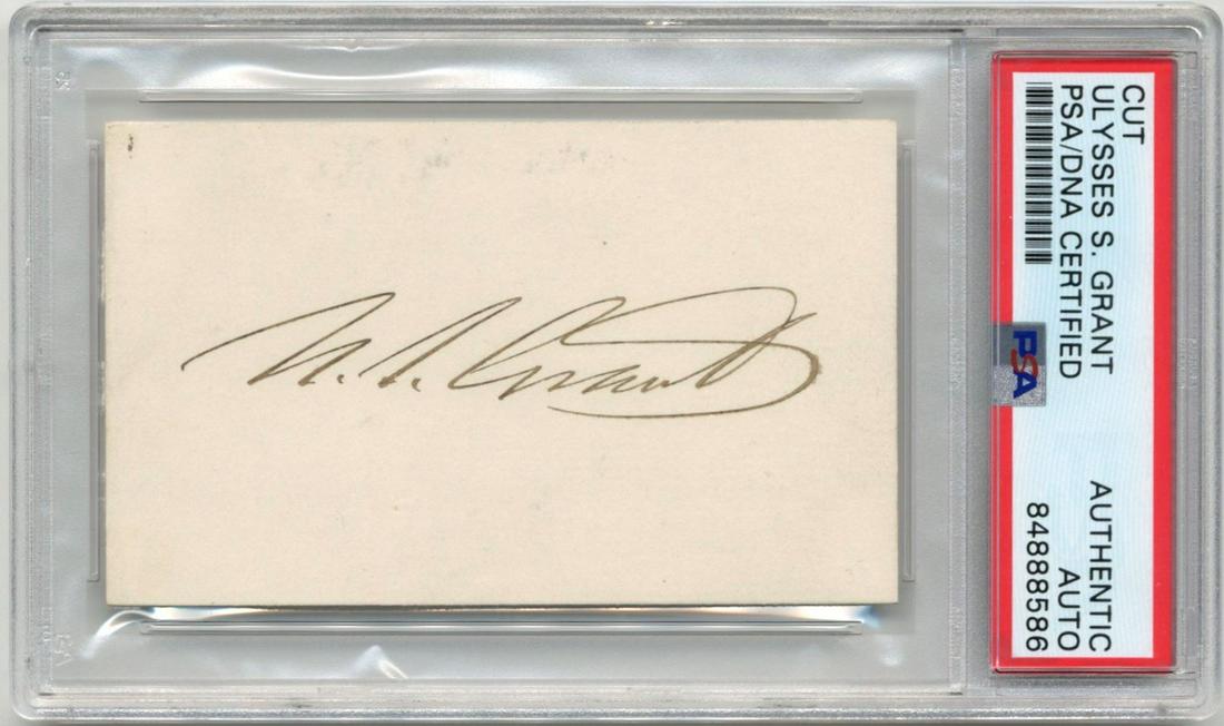 U.s. Grant Psa Encapsulated, Bold Signature