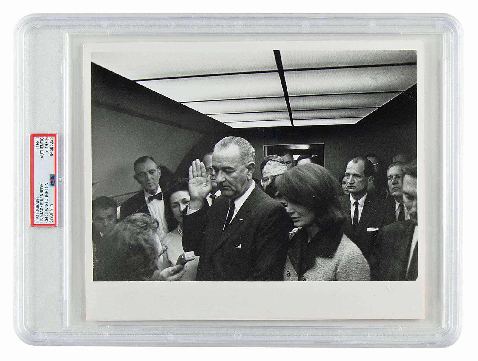Lbj Swearing-in Aboard Air Force One, Psa Encapsulated. Iconic! Auction