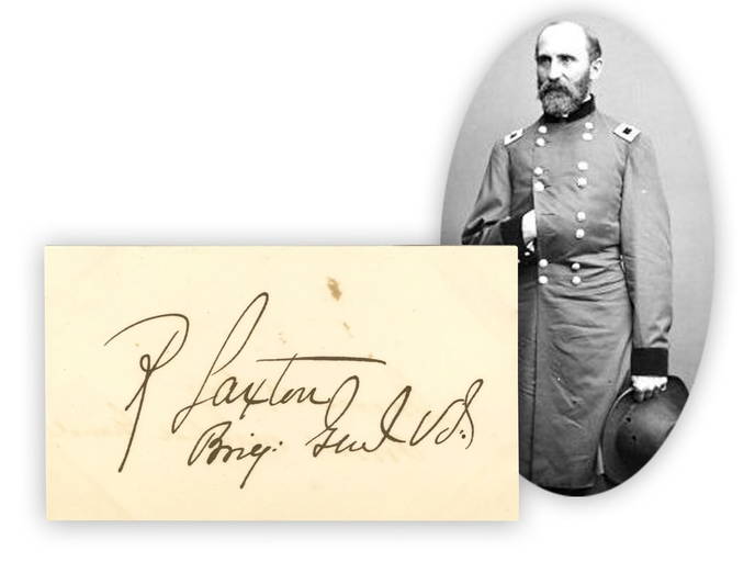 Union General & Abolitionist Rufus Saxton Signed Card