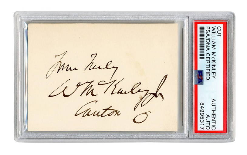 William Mckinley Bold Signature Psa Sig