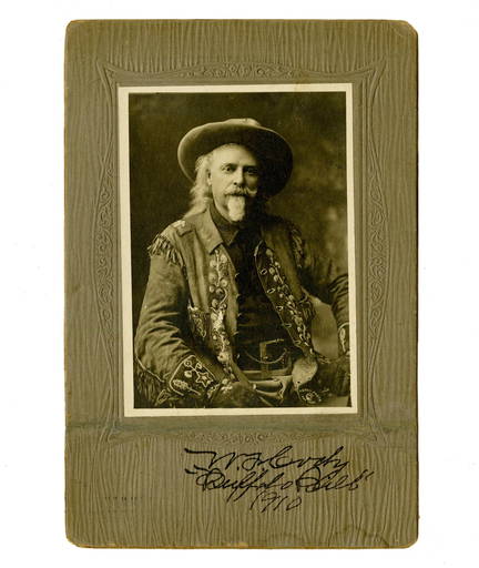 Buffalo Bill Signed Cabinet Card, Taken Year He Announced Retirement