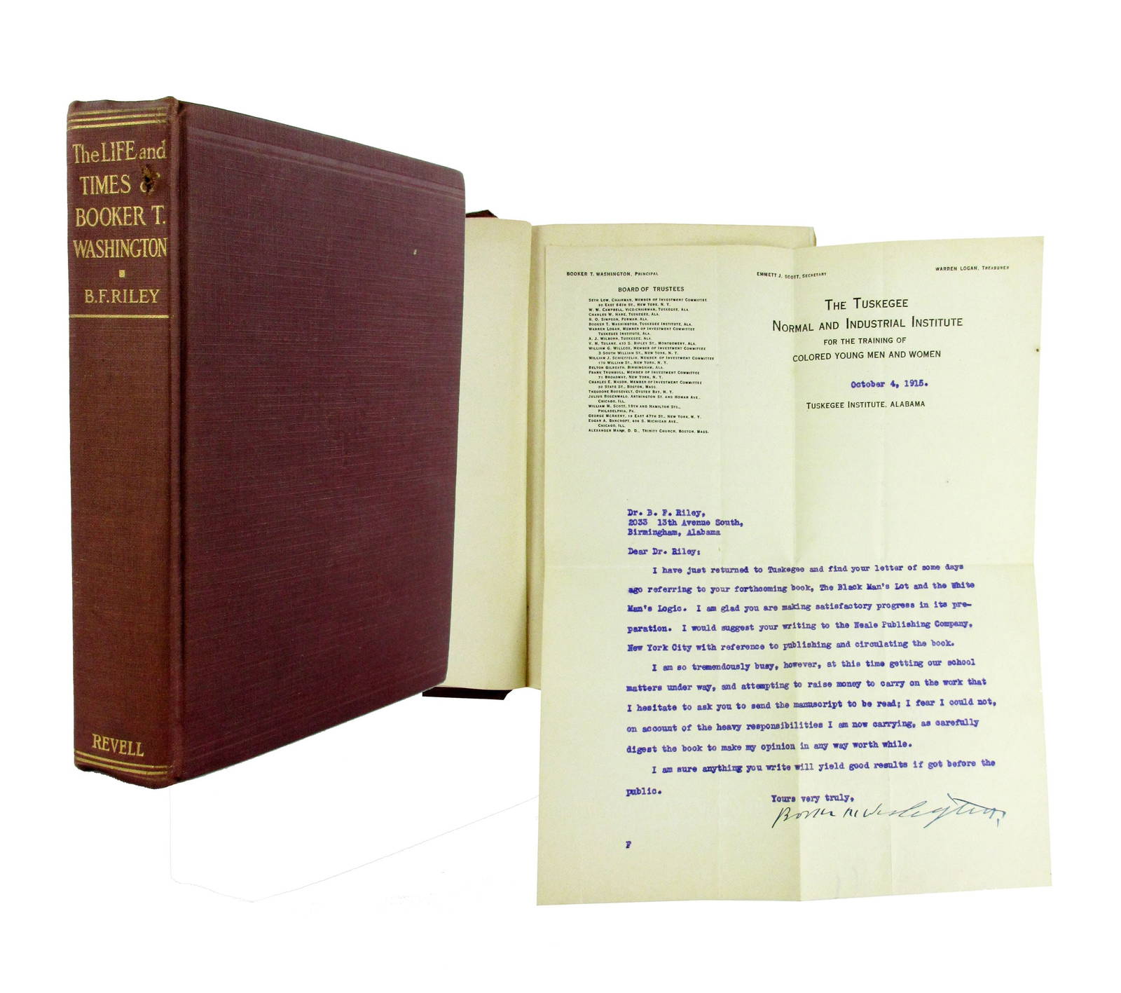 "the Life And Times Of Booker T. Washington" With 2 Washington & B.f ...