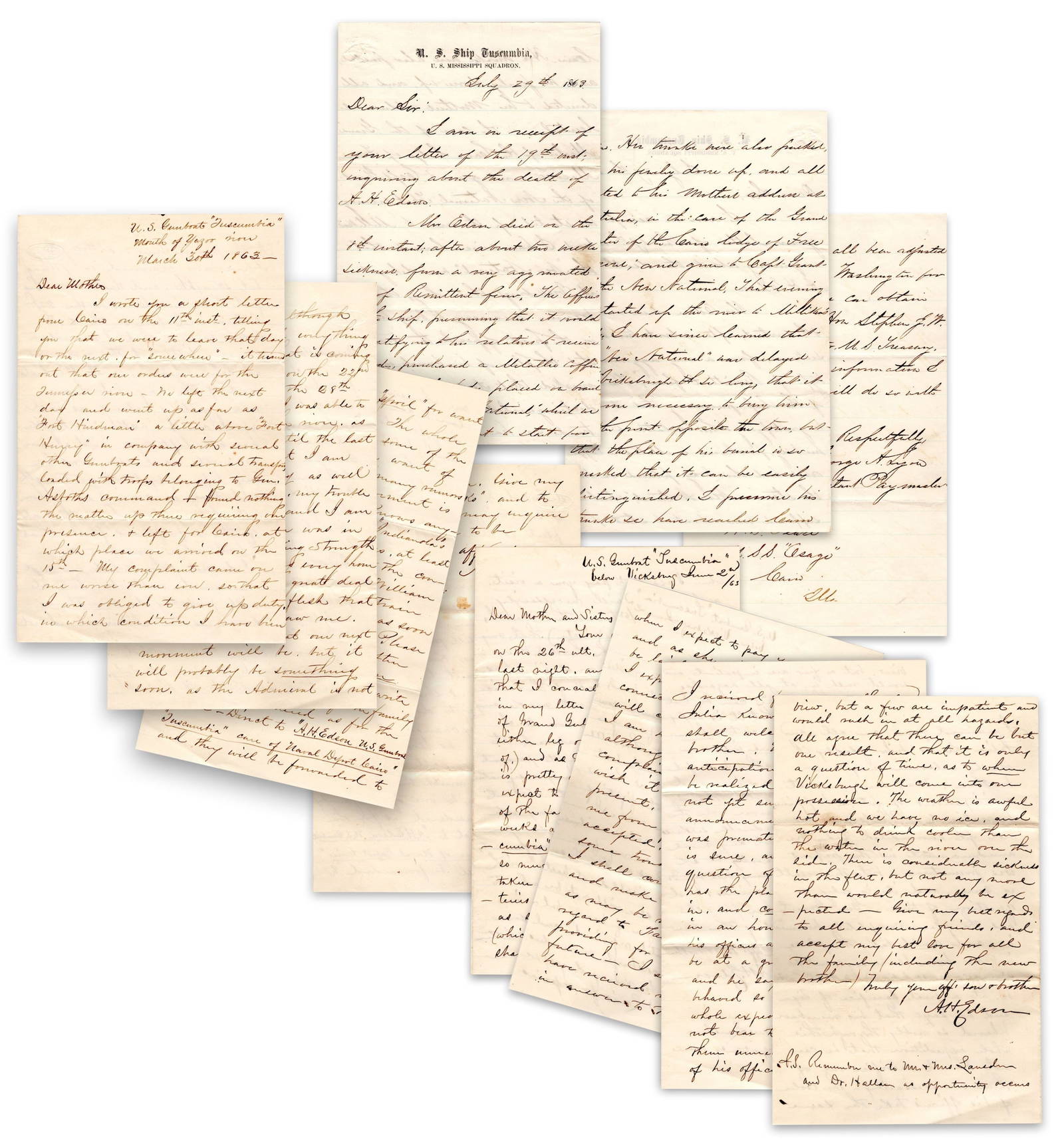 Civil War Sailor To His Mother And Sisters And Story Of His Death ...