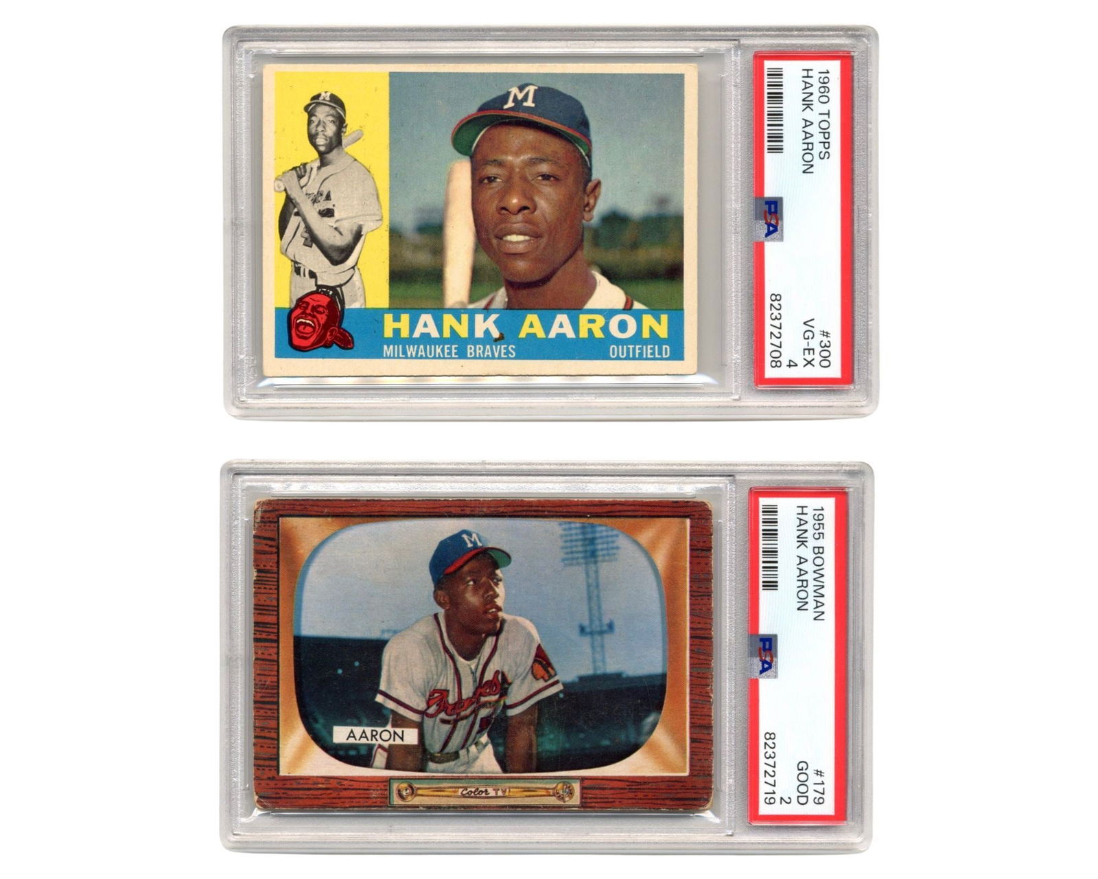 Bowman/topps Hank Aaron Vintage Card Collection. Psa Graded! Auction