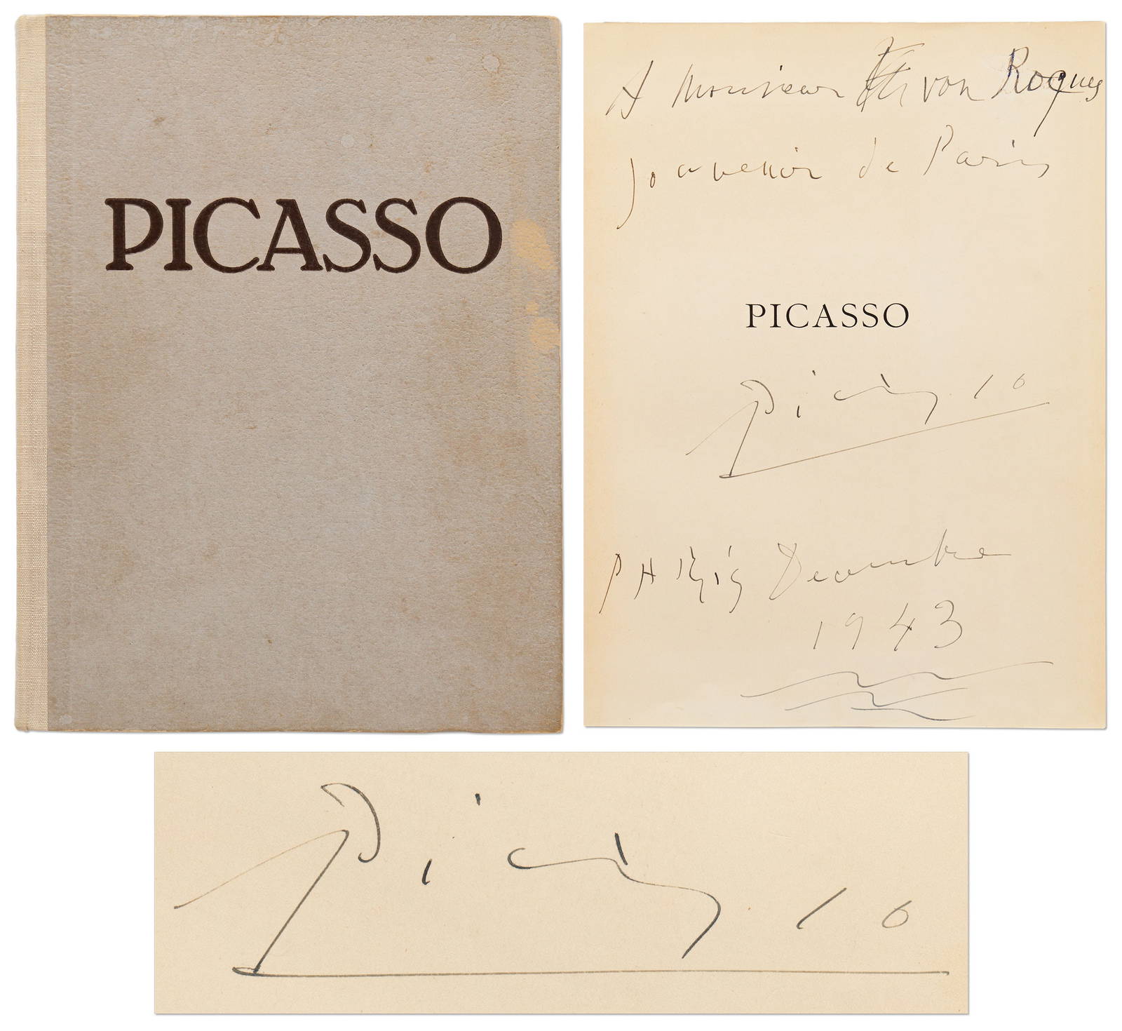 Picasso Signed 1st U.s. Edition Of "picasso" Auction
