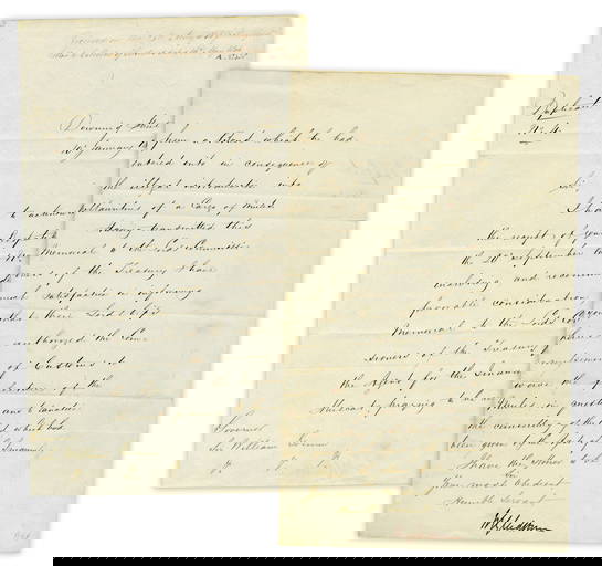 William Gladstone 1846 Ls To Governor Of Mauritius