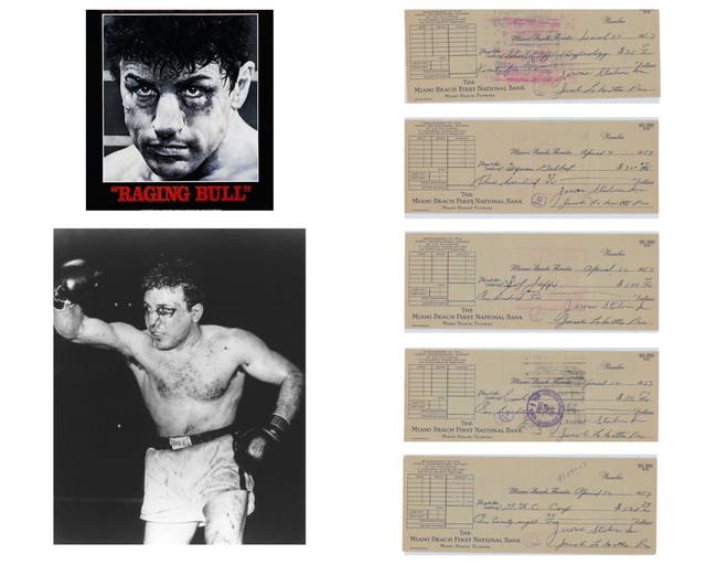 Jake Lamotta 5x Signed Check Collection From The Vicki Lamotta Collection!