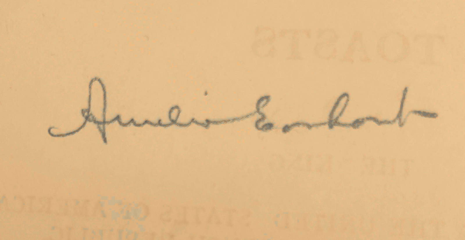 Amelia Earhart Signs A Luncheon Program?just Three Days After Her First ...