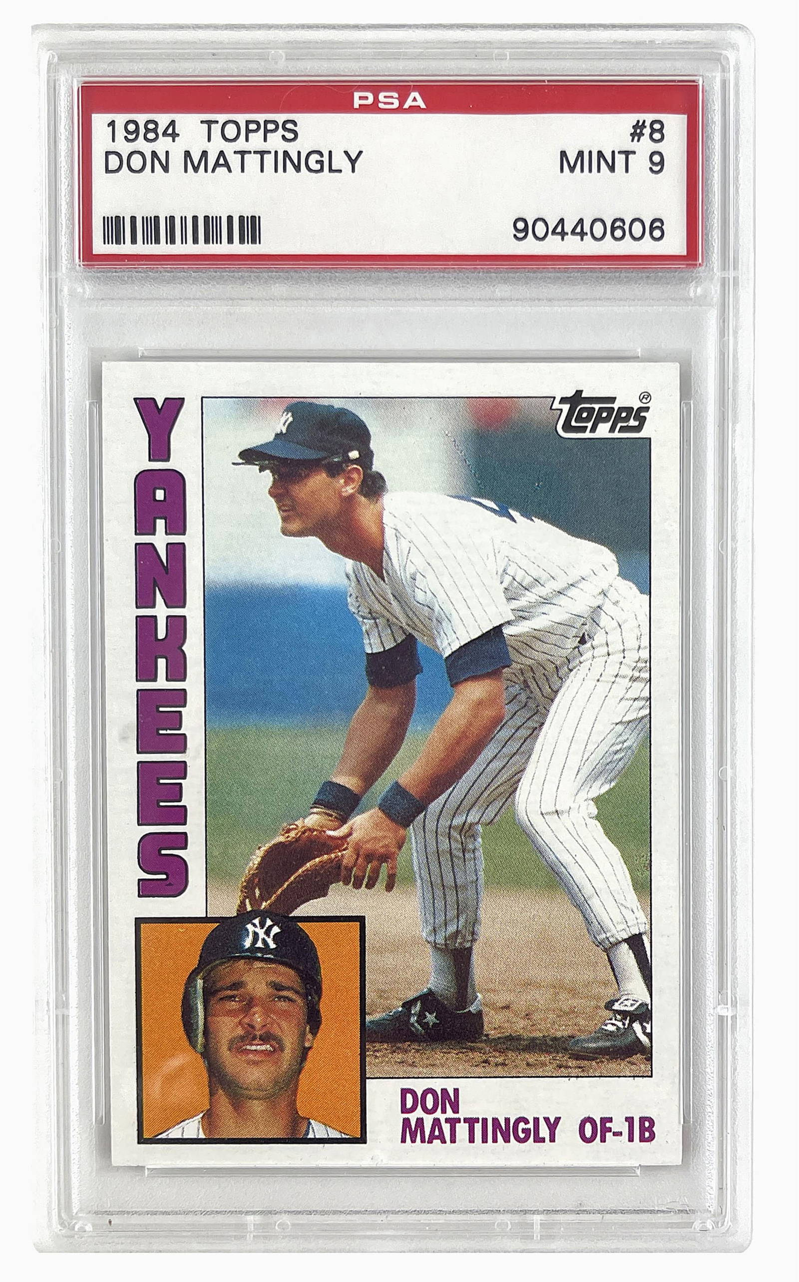 Don Mattingly 1984 Topps Card, Psa Slabbed And Graded Mint 9 Auction