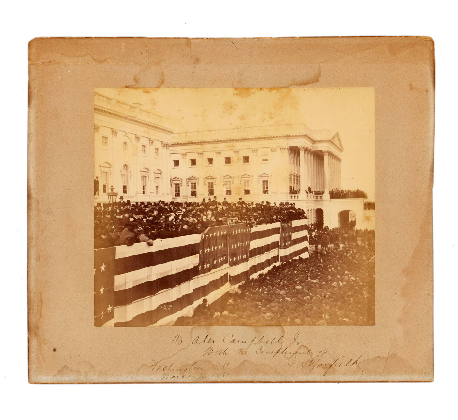 James Garfield Rare Signed As President Inaugural Photograph Unique ...