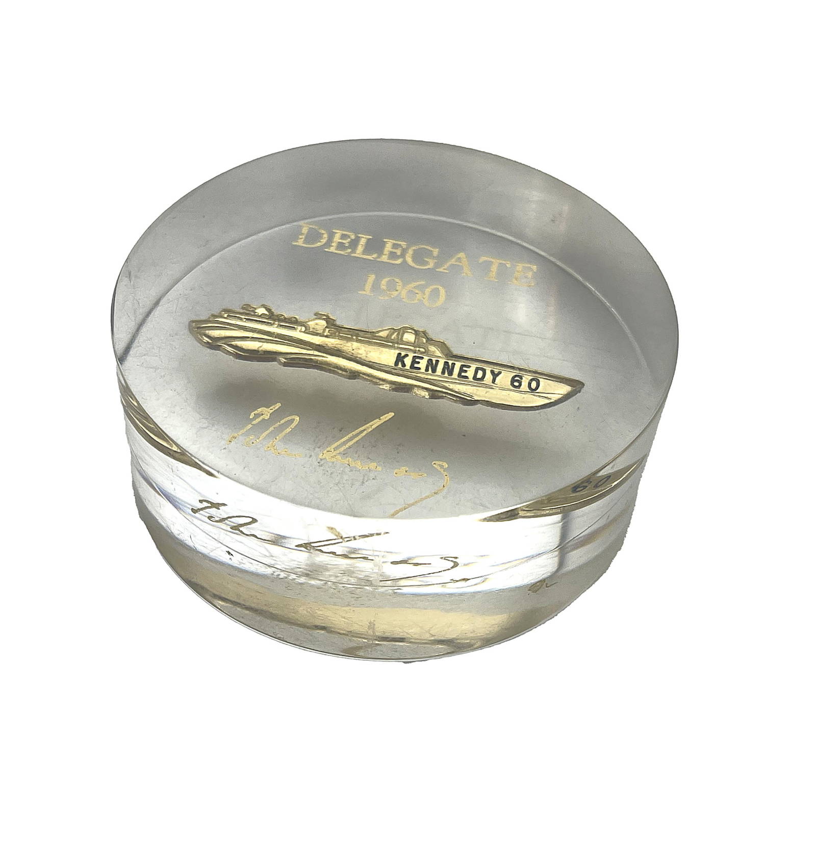 John F. Kennedy Pt-109 Paperweight, Gifted Exclusively To 1960 Dnc ...