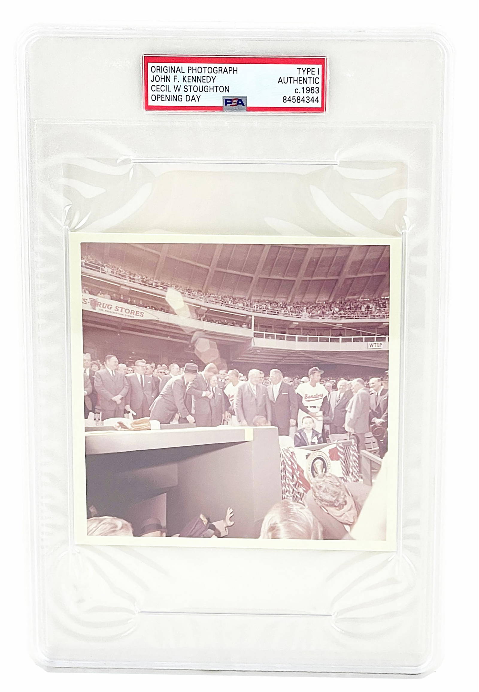 Jfk At Opening Day Of 1963 Baseball Season, Psa Type I Photo By Cecil W ...