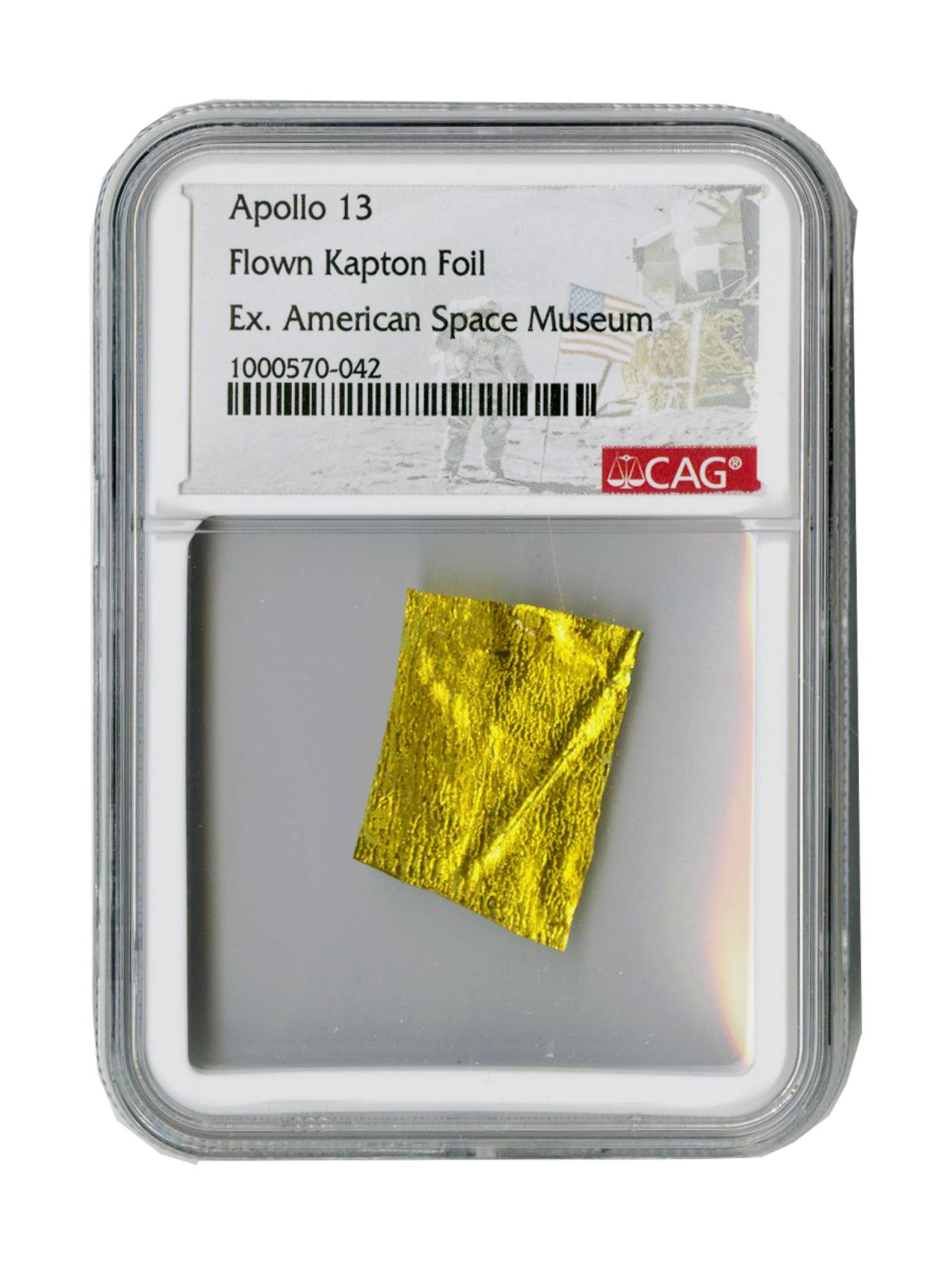 Apollo 13 Flown Kapton Foil. Ex. American Space Museum Auction