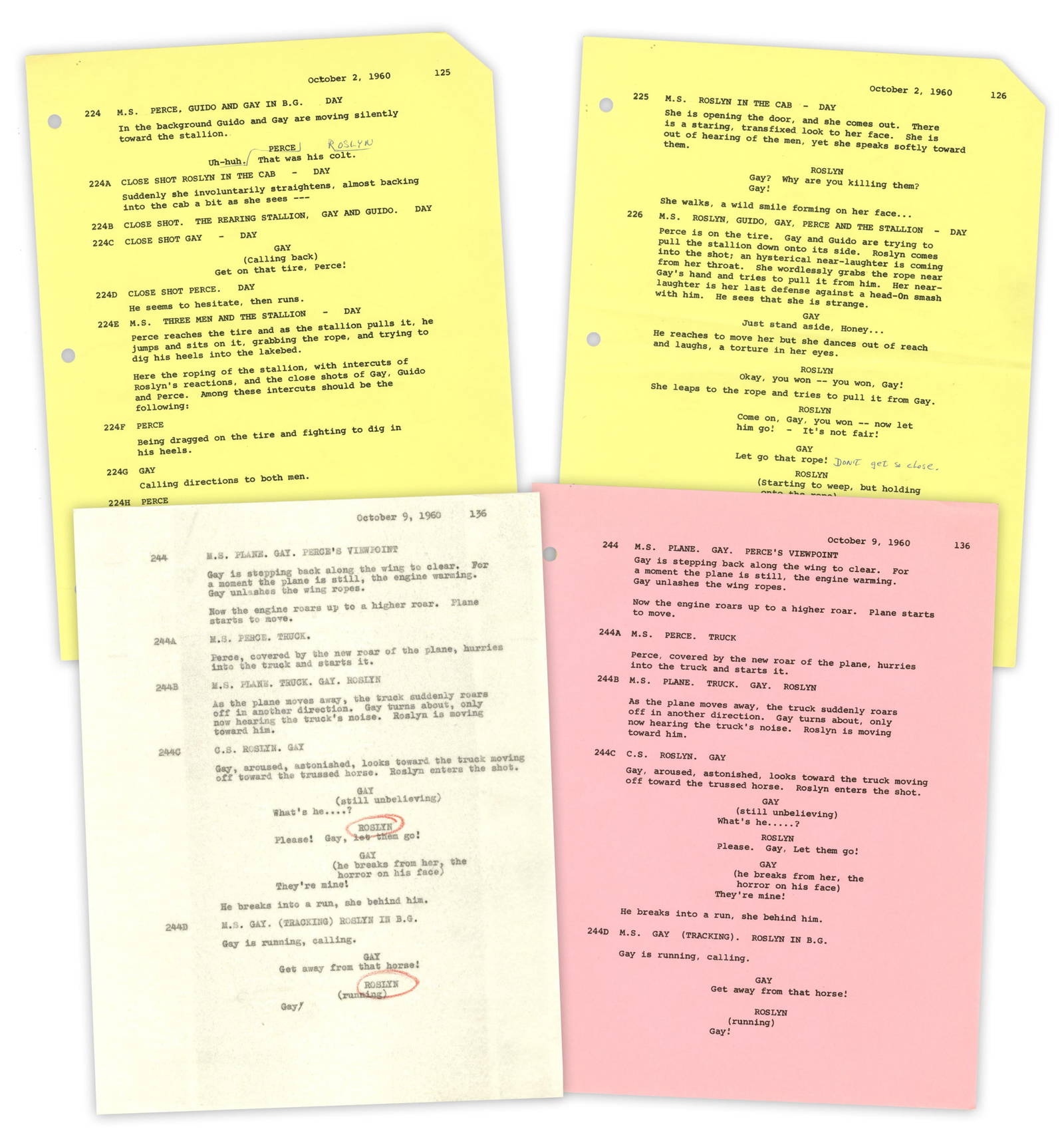 Marilyn Monroe's Personally Owned Revision Script Pages For "the ...