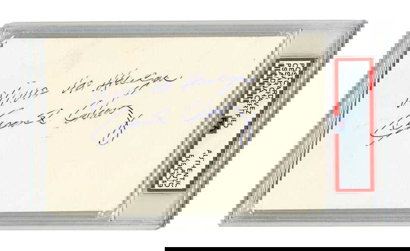 Cesar Chavez Psa Signature: "viva La Huelga / Long Live The Strike"