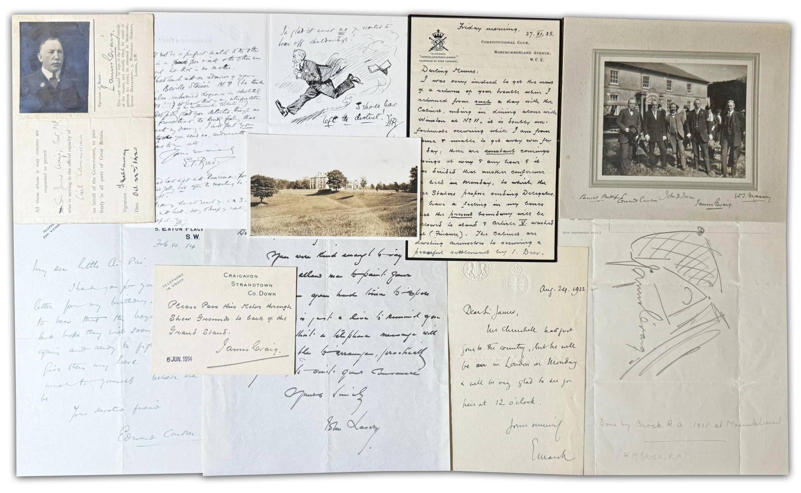 Archive Of Sir James Craig, Leader Of Pro-british Unionist Movement ...