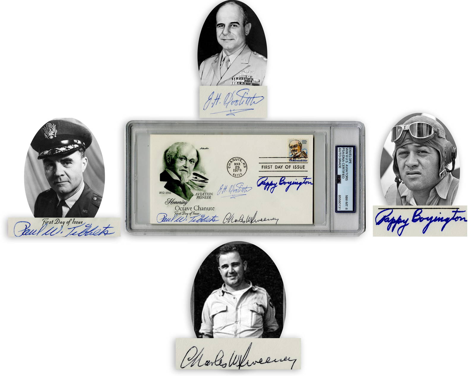 World War Ii Fdc Signed By Tibbets, Sweeney, Doolittle & Boyington, Psa ...
