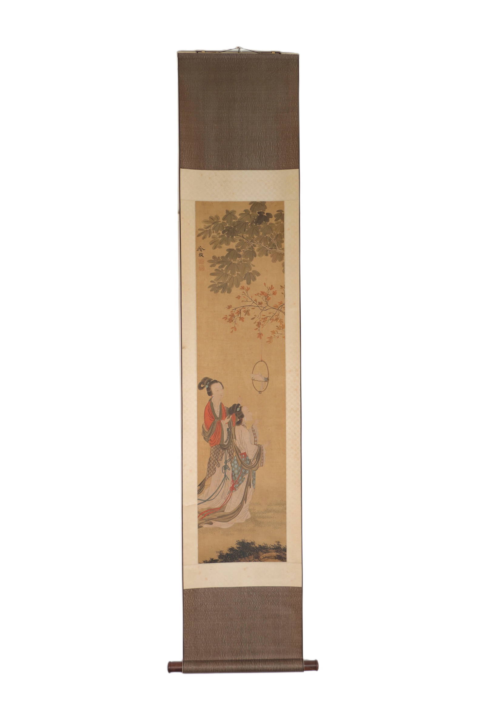 Qing Dynasty Leng Mei Figure Painting Auction