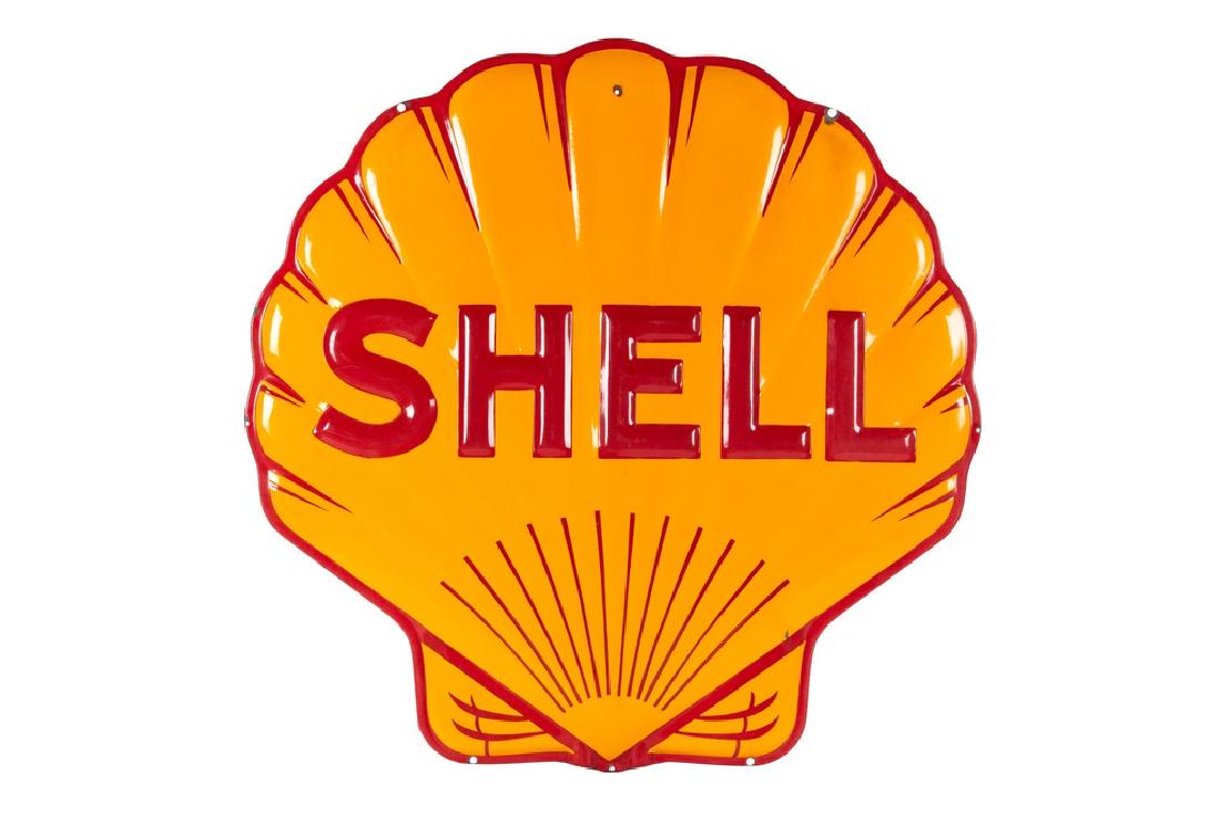 Shell Pecten Embossed Porcelain Neon Skin Sign