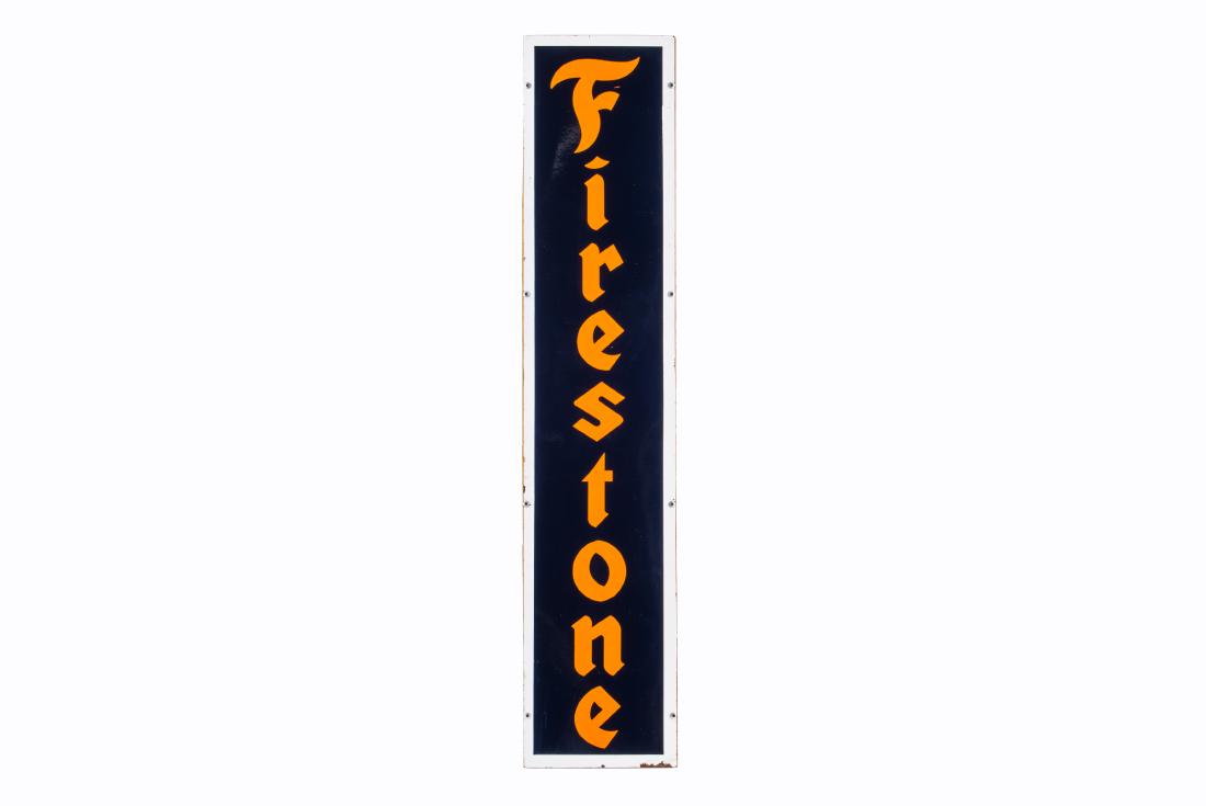 Firestone Vertical Porcelain Sign