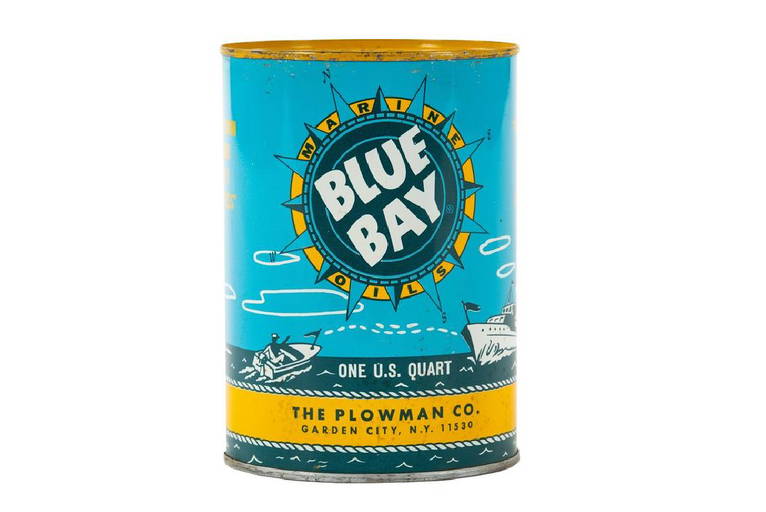 Blue Bay Outboard Motor Oil 1 Quart Oil Can Full
