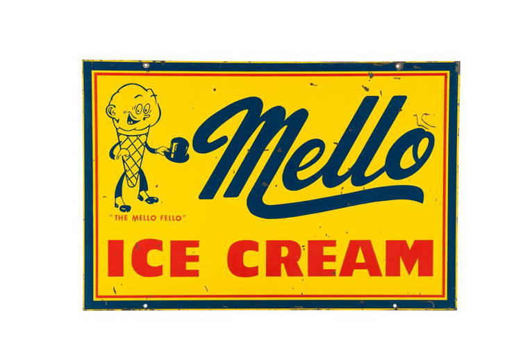 Mello Ice Cream W/logo Sign