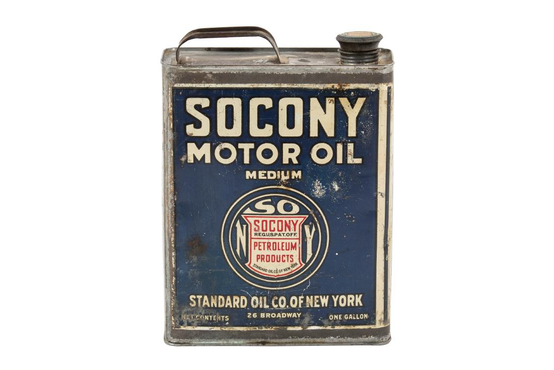 Socony Motor Oil W/logo Gallon Metal Flat Can
