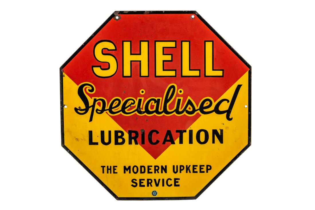 Shell Specialized Lubrication Porcelain Sign