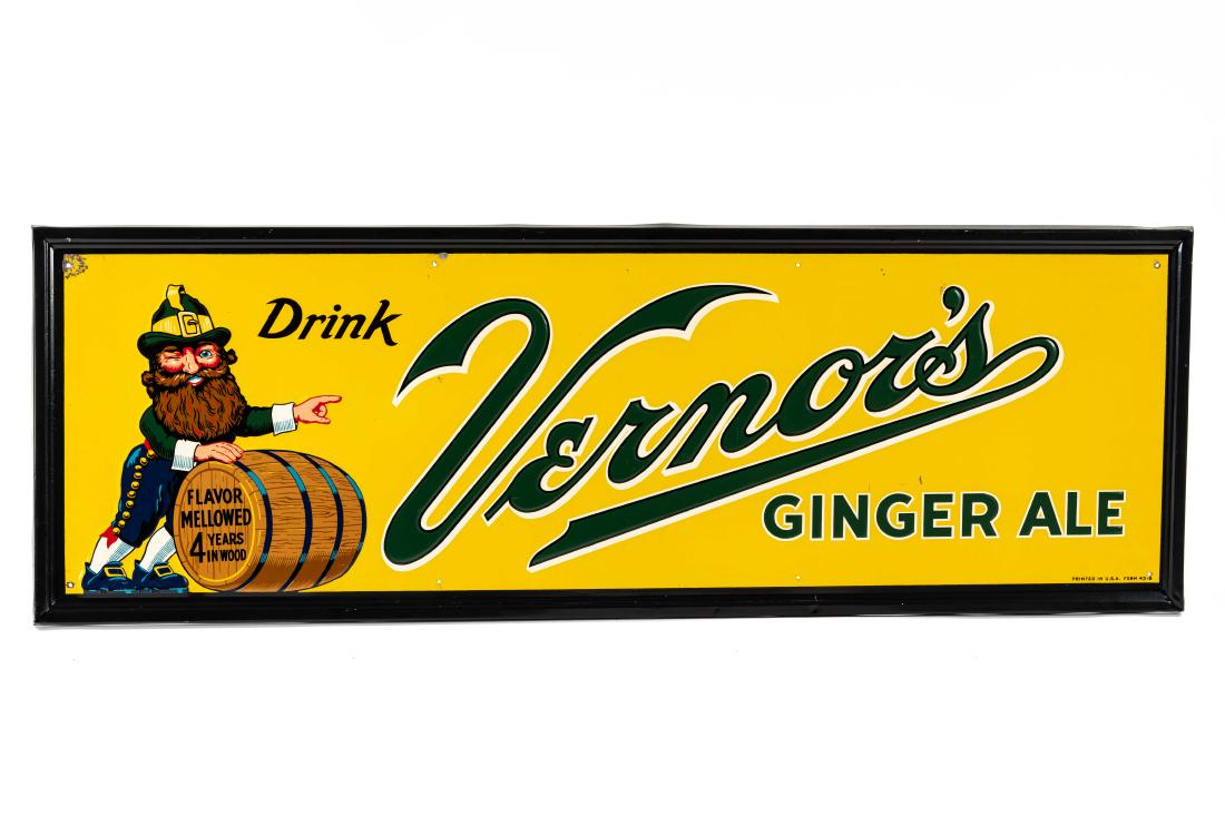 Drink Vernor's Ginger Ale Horizontal Tin Sign