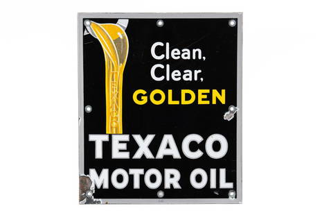 Texaco Motor Oil Sign.