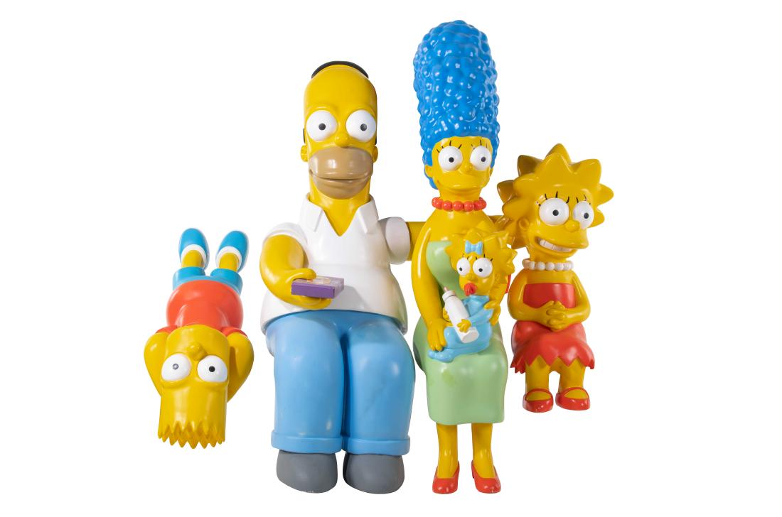 4 Piece Life Size Simpson Statues
