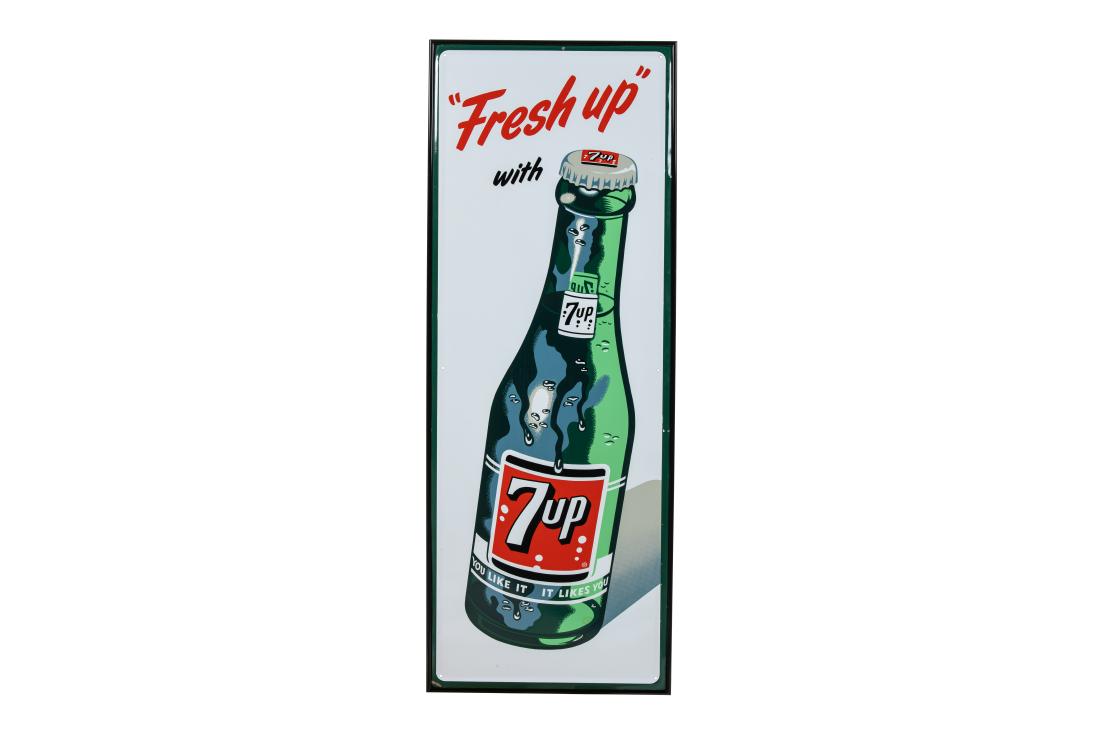 Fresh Up With 7up Vertical Sign Australian