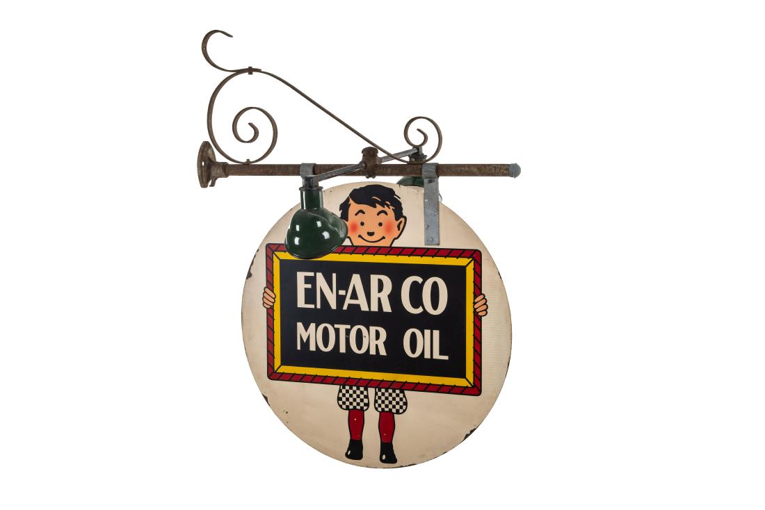 Enarco Motor Oil Tin Sign With Hanger