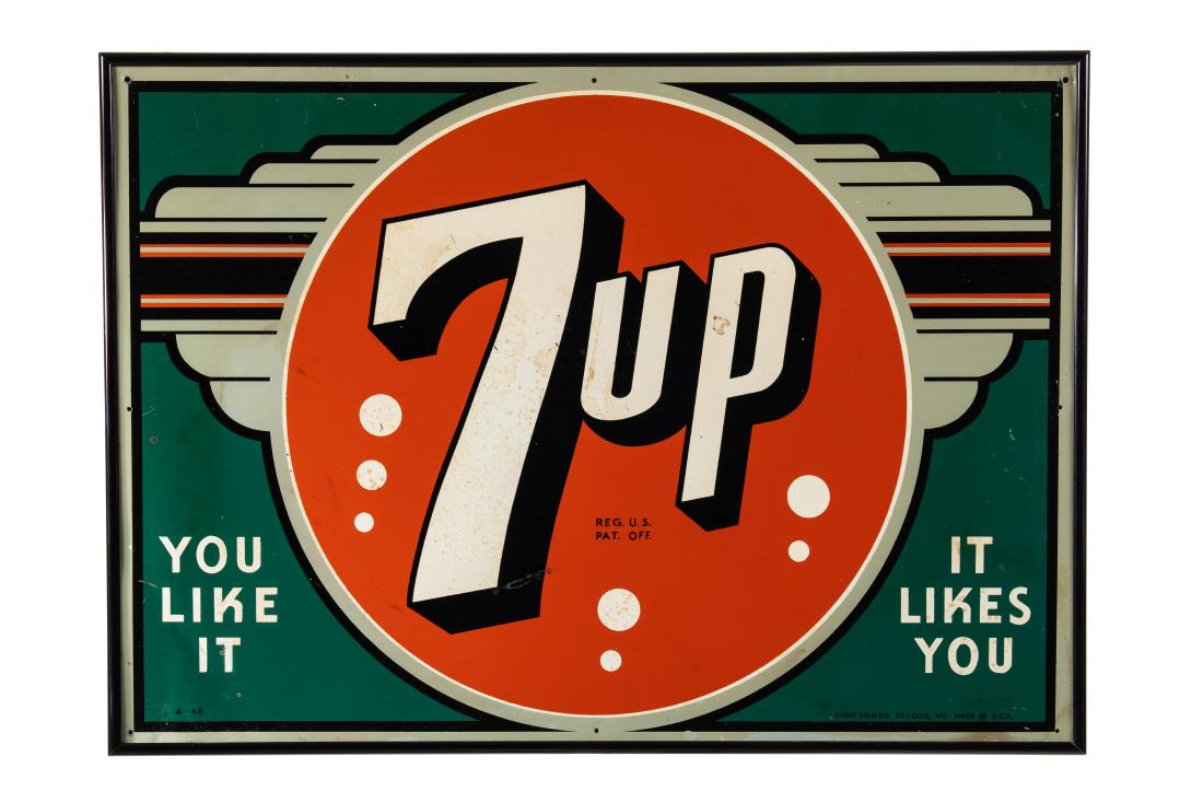 Rare 7Up Tin Sign