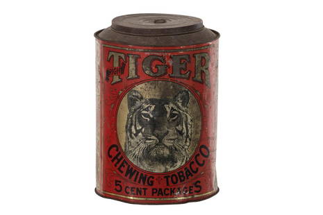 Tiger Chewing Tobacco Tin