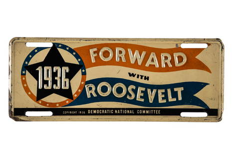 Roosevelt License Plate Topper