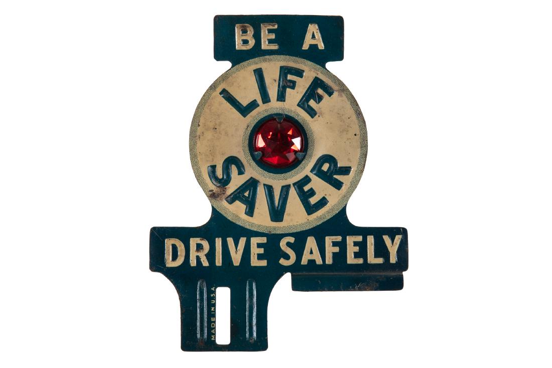 Life Saver Drive Safely License Plate Topper